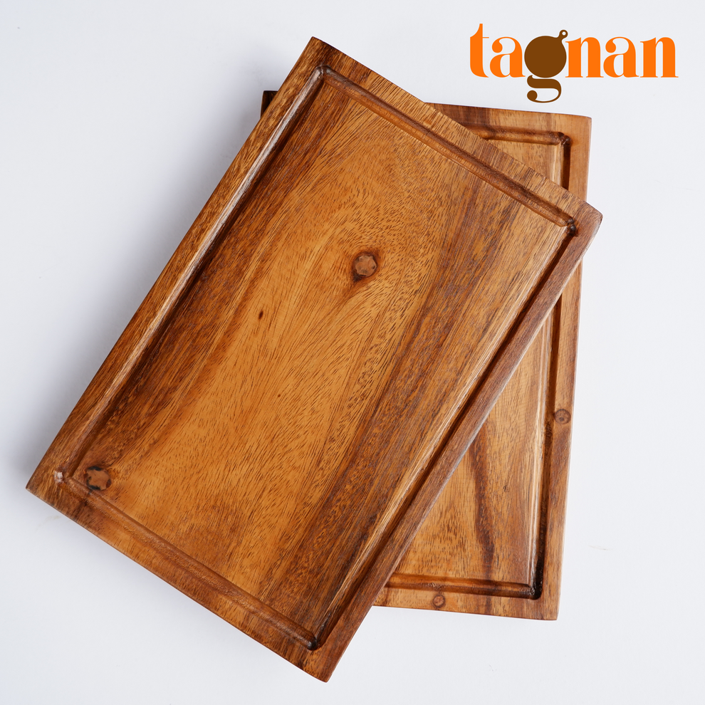 Tagnan Rectangle Steak Board 8x12 made from Acacia Wood
